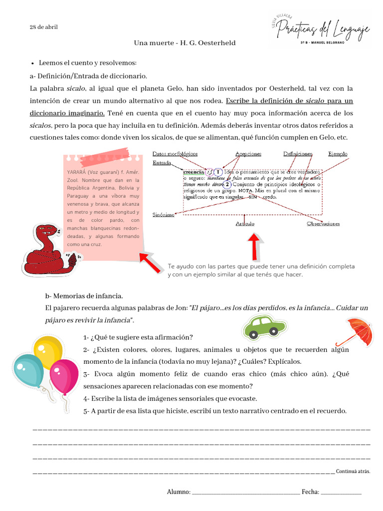 Definición de Sicalo y Recuerdos | PDF