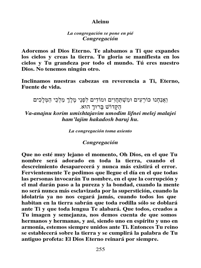 20-aleinu | PDF | Amor | Dios