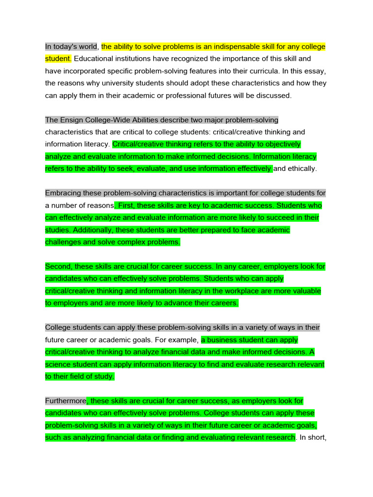 Essay (reviewed) | PDF | Information Literacy | Thought