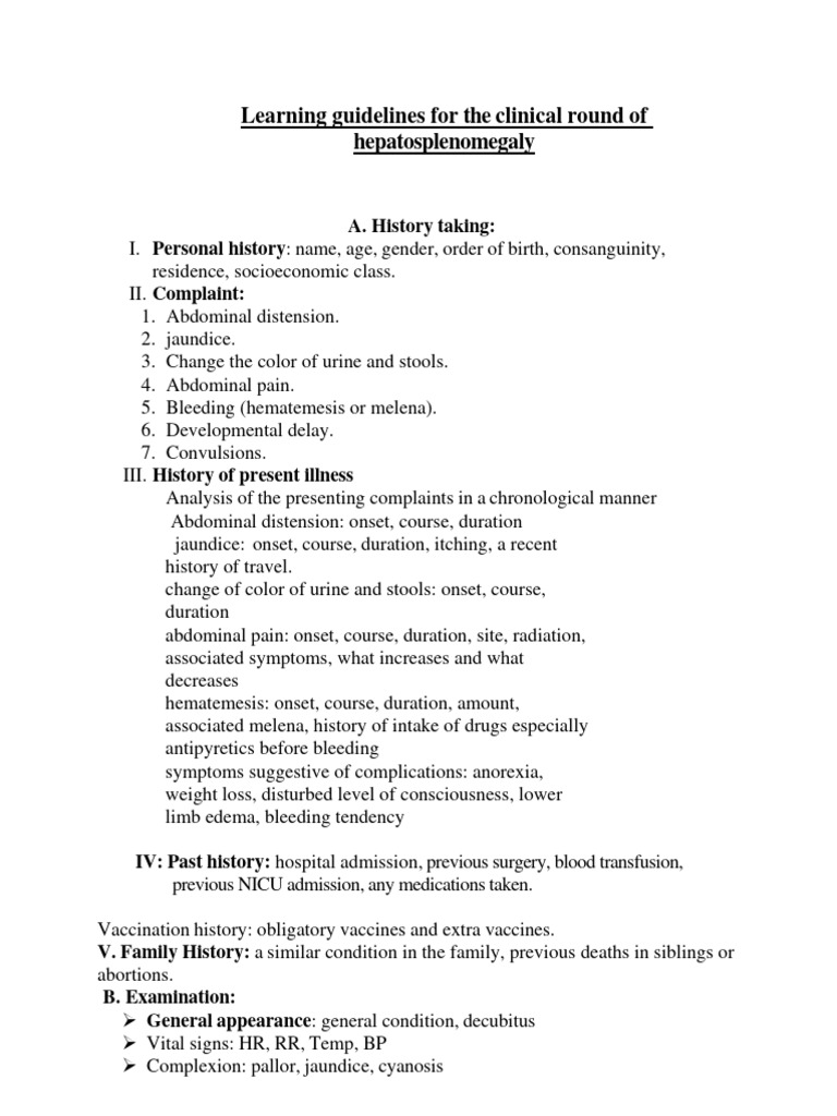 Learning Guideline For HSM | PDF | Liver | Diseases And Disorders