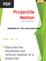 LEARNING ACTIVITY SHEET - Projectile Motion | PDF