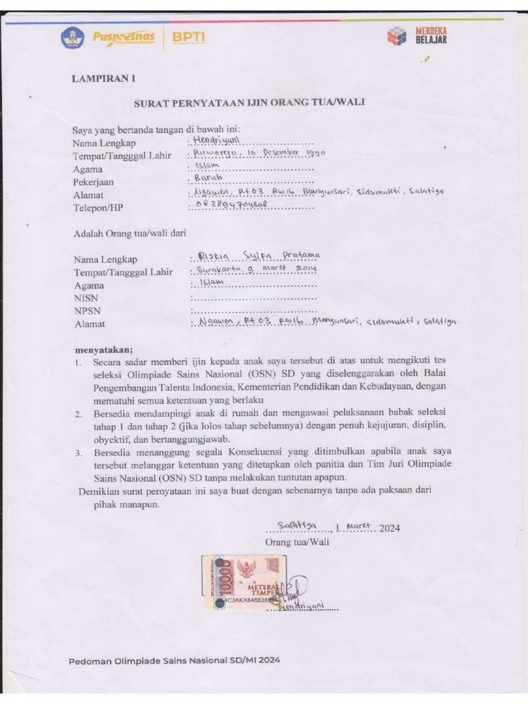 Scan Surat Syifa | PDF