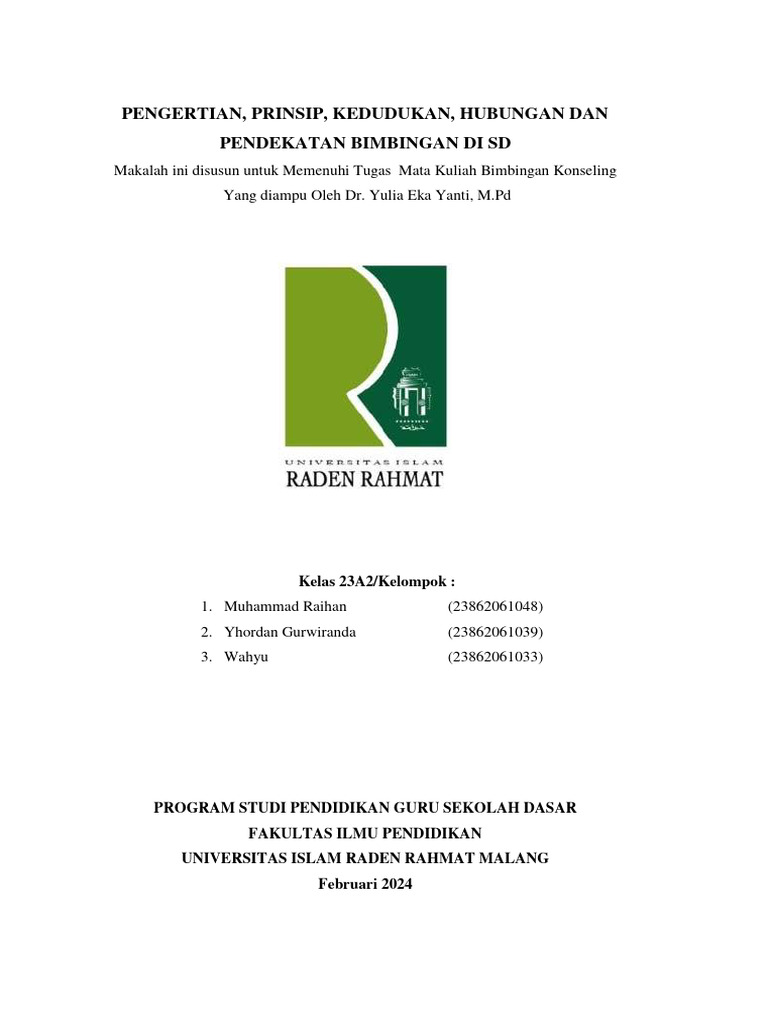 Makalah Bimbingan Kelompok | PDF