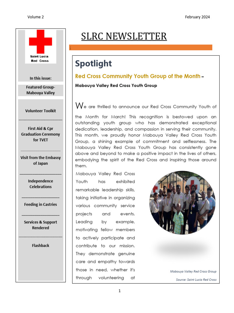 Mabouya Valley Red Cross Youth Highlights | PDF | Volunteering | First Aid