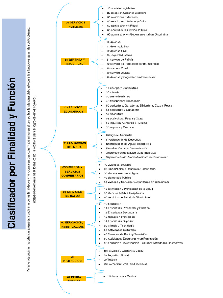 Clasificador por Finalidad y Función | PDF