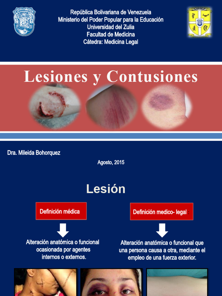 Lesiones y Contusiones en Medicina Legal | PDF | Enfermedades y ...
