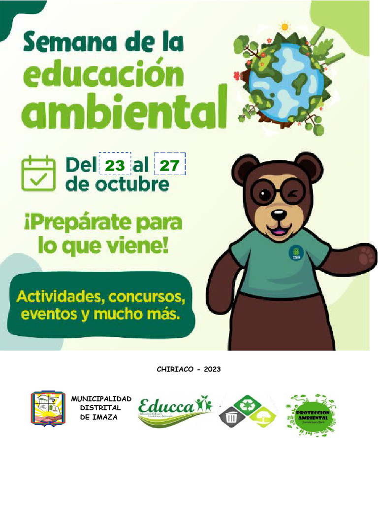Programación de actividades del Programa EDUCCA | PDF | Reciclaje ...