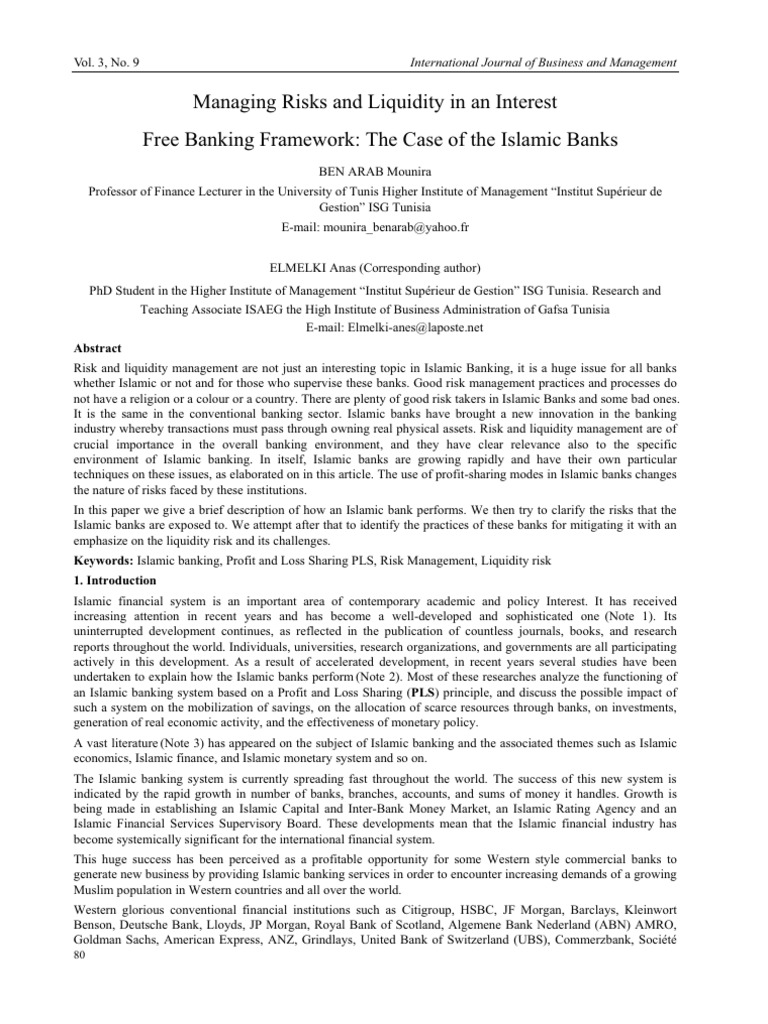 44.managing Risks and Liquidity in An Interest Free Banking Framework ... 44.managing Risks and Liquidity in An Interest Free Banking Framework ...