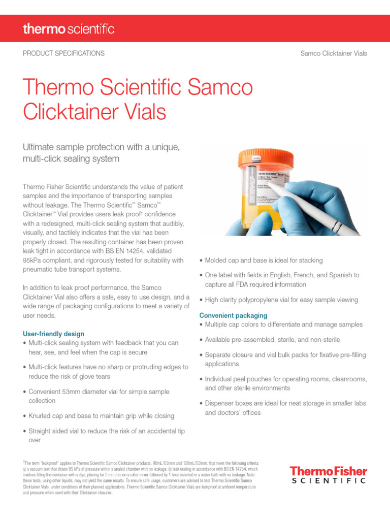 Clicktainer Specification Sheet SSCLICKTAINER EN | PDF