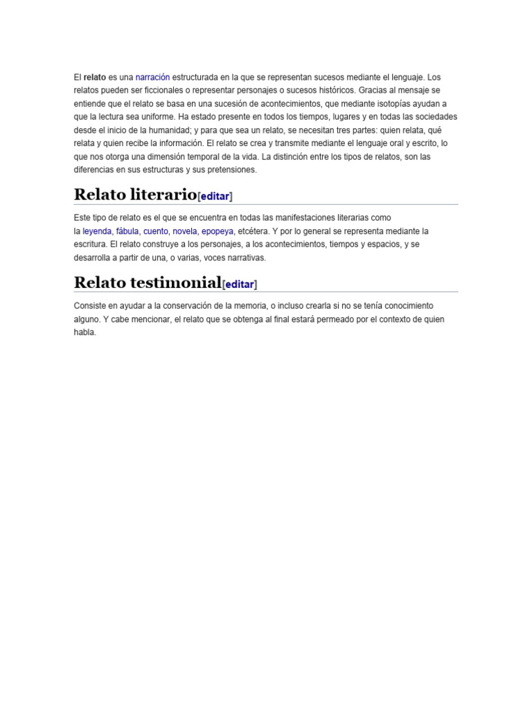 El Relato | PDF | Narración | Comunicación humana