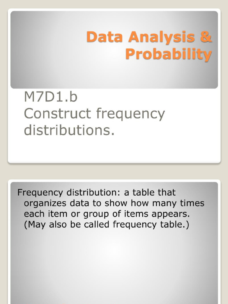 Data analysis and probability | PDF