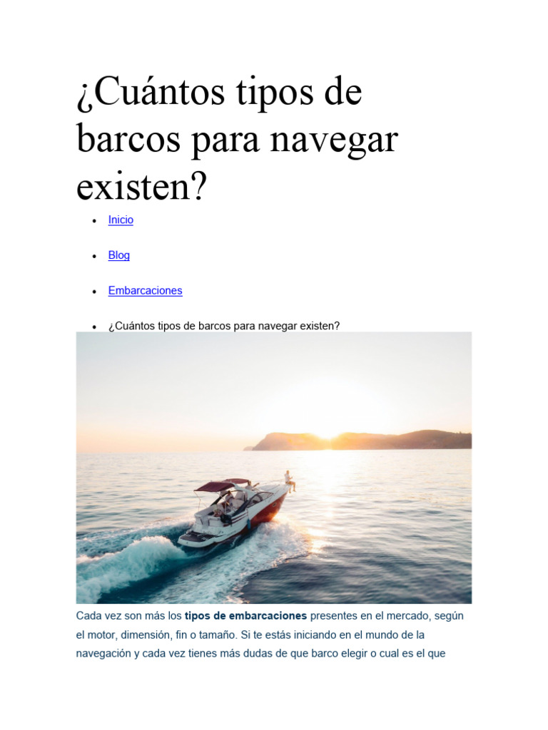 Clase de Barcos | PDF | Buques | Kayac