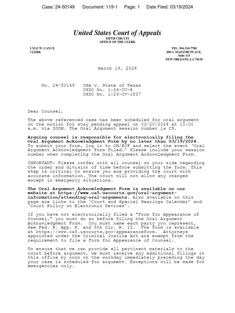 24-50149 Documents | PDF | United States District Court | United States ...