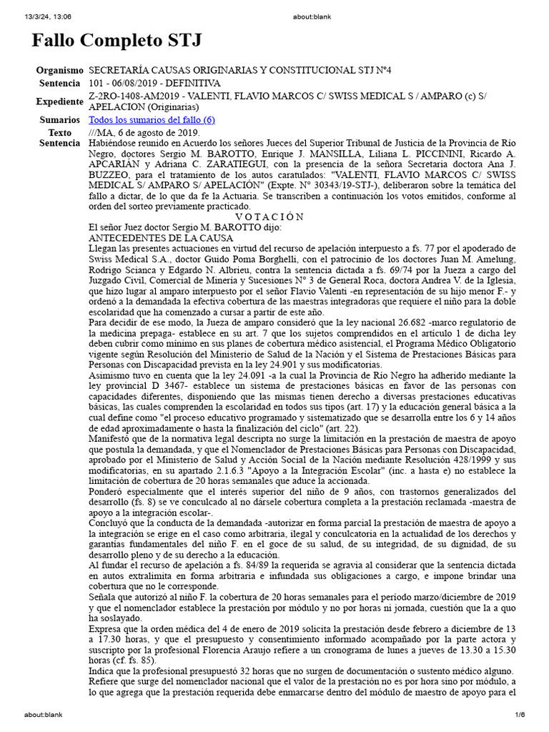 Fallo STJ Río Negro Con Cita de Fallo CSJN | PDF | Invalidez | Apelación