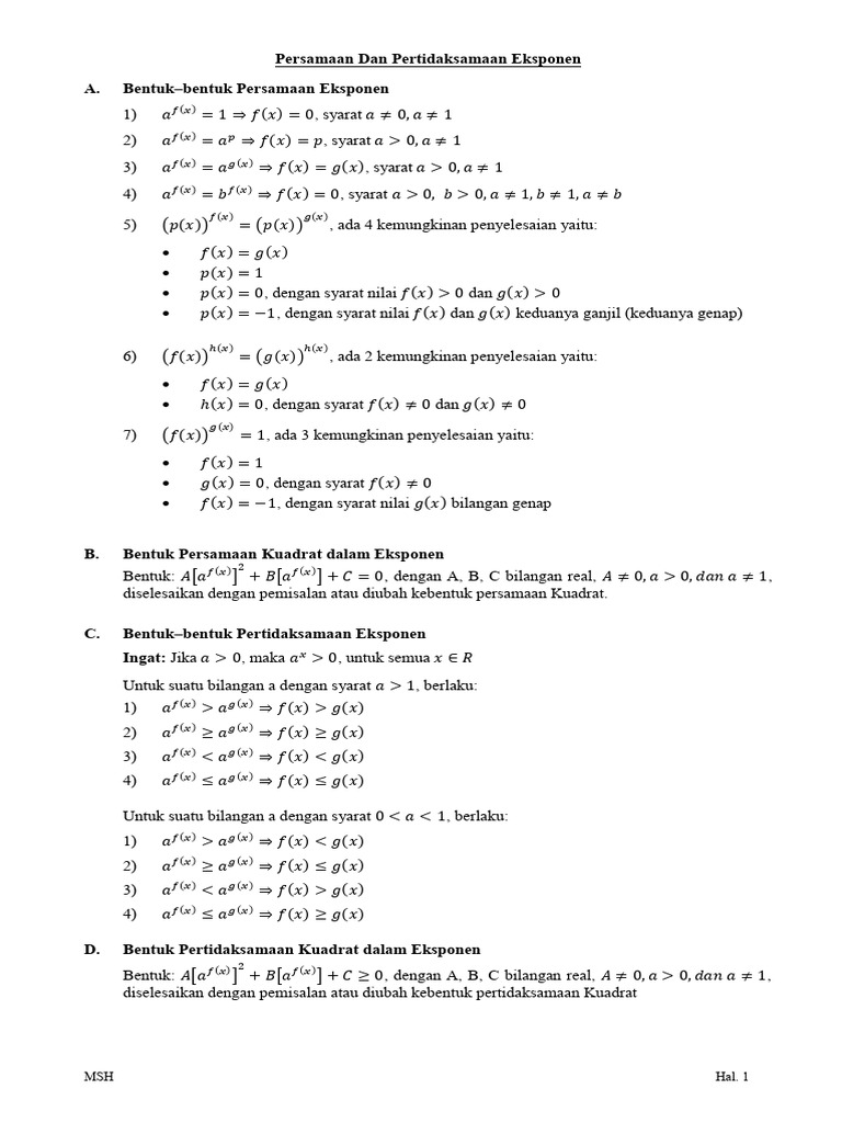 Pers Eks Dan Log | PDF