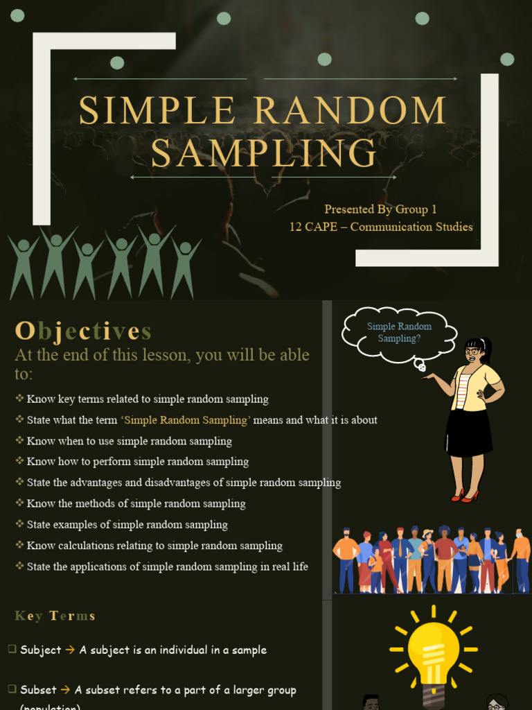 Simple Random Sampling | PDF | Sampling (Statistics) | Randomness