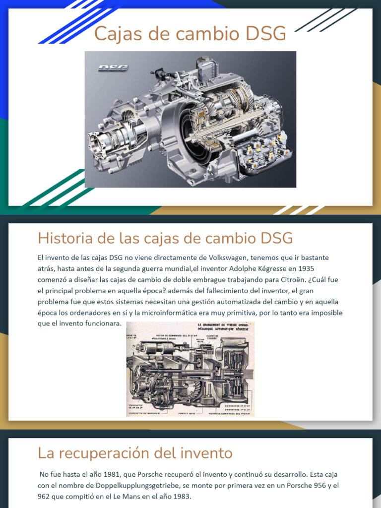 Cajas de Cambio DSG-1 | PDF | Vehículo de motor | Tecnologías automotrices