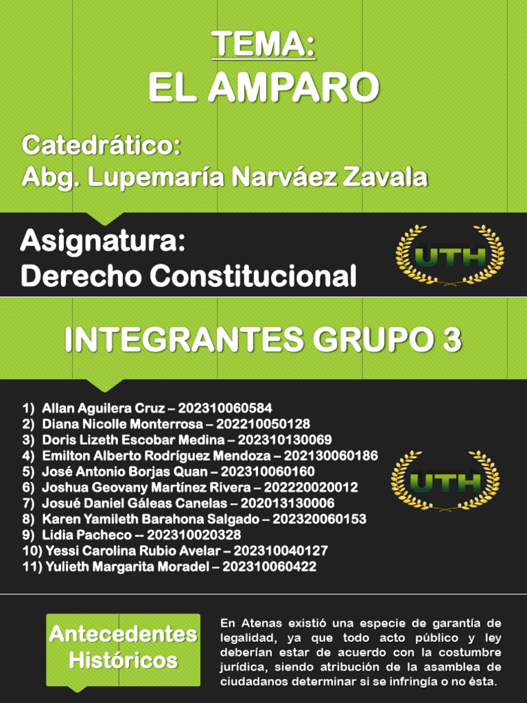 Derecho Constitucional - AMPARO | PDF | Derecho Constitucional ...