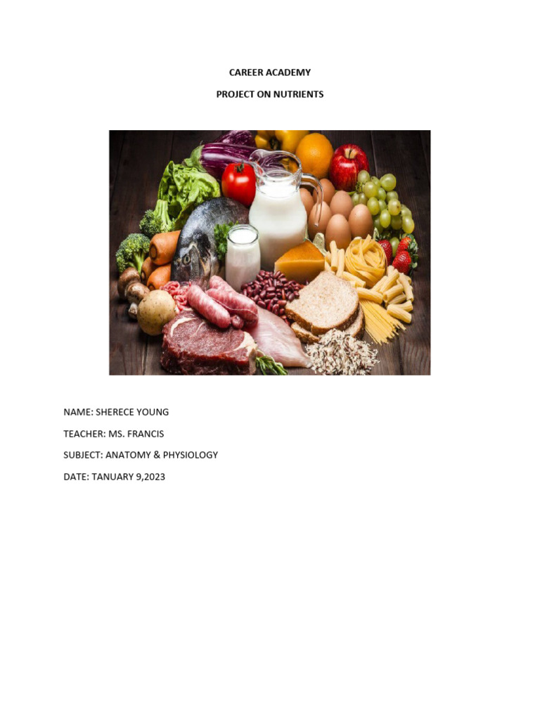 Essential Nutrients Overview | PDF | Nutrients | Foods