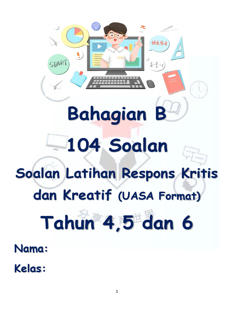 原版 Bahagian B 104 Soalan Latihan Respons Kritis Dan Kreatif Tahun 4,5 ...