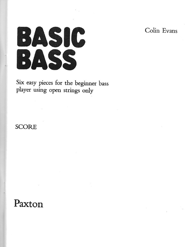 Colin Evans - Basic Bass | PDF