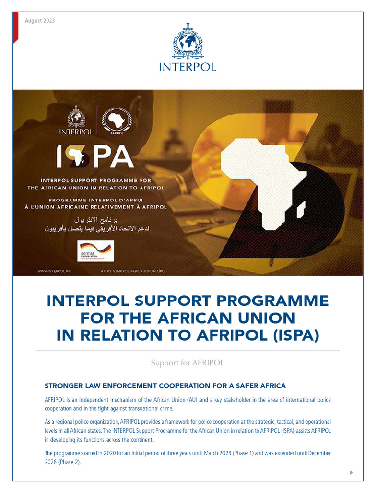 AFRIPOL Support Programme Overview | PDF | Transnational Organized ...