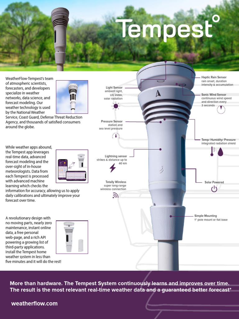 Tempest_Spec Sheet_220301-large | PDF | Weather | Weather Forecasting