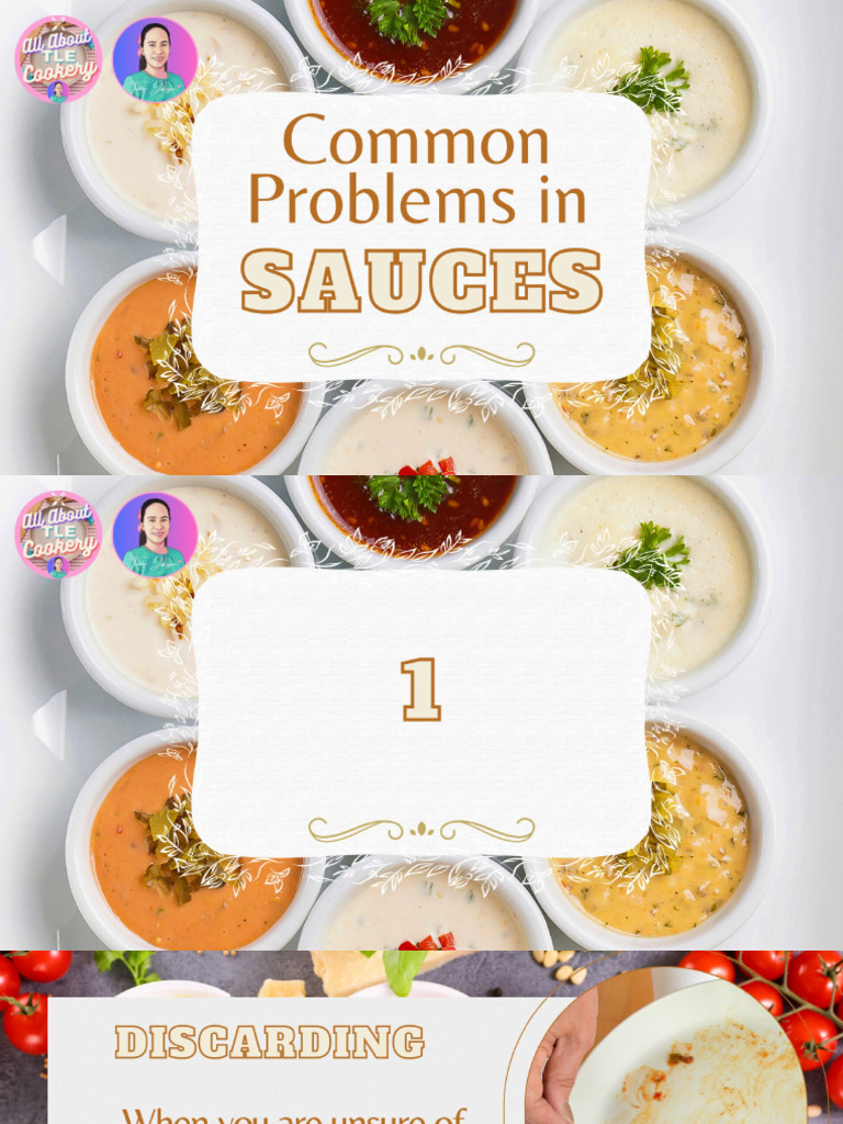 Common Problems in Sauces | PDF