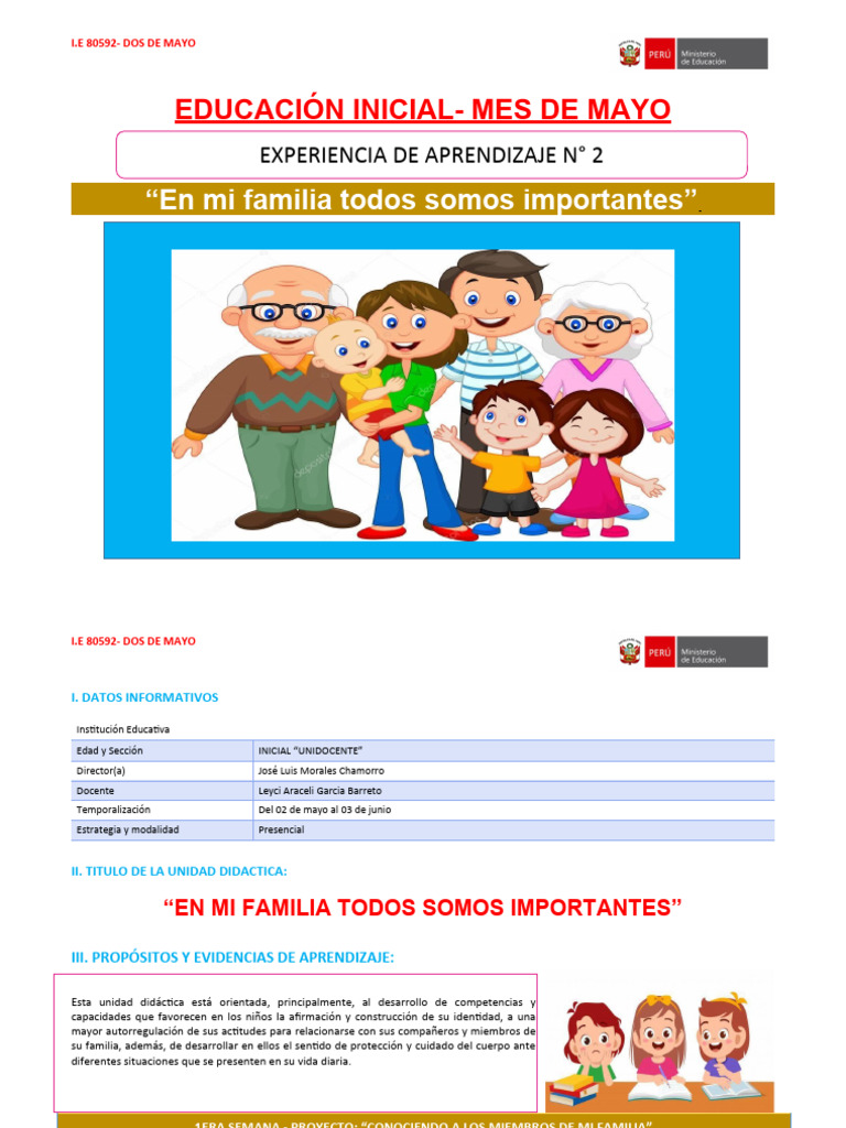 Experiencia de Aprendizaje-N-2 | PDF | Aprendizaje | Evaluación