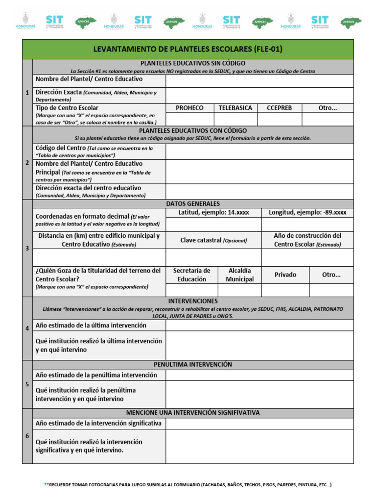 Formulario de Escuelas | PDF