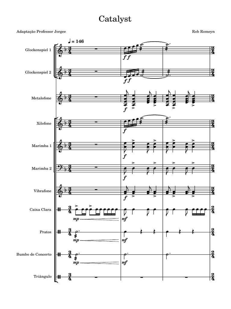 Catalyst - Rob Romeyn (Adaptação para Banda de Percussão) | PDF