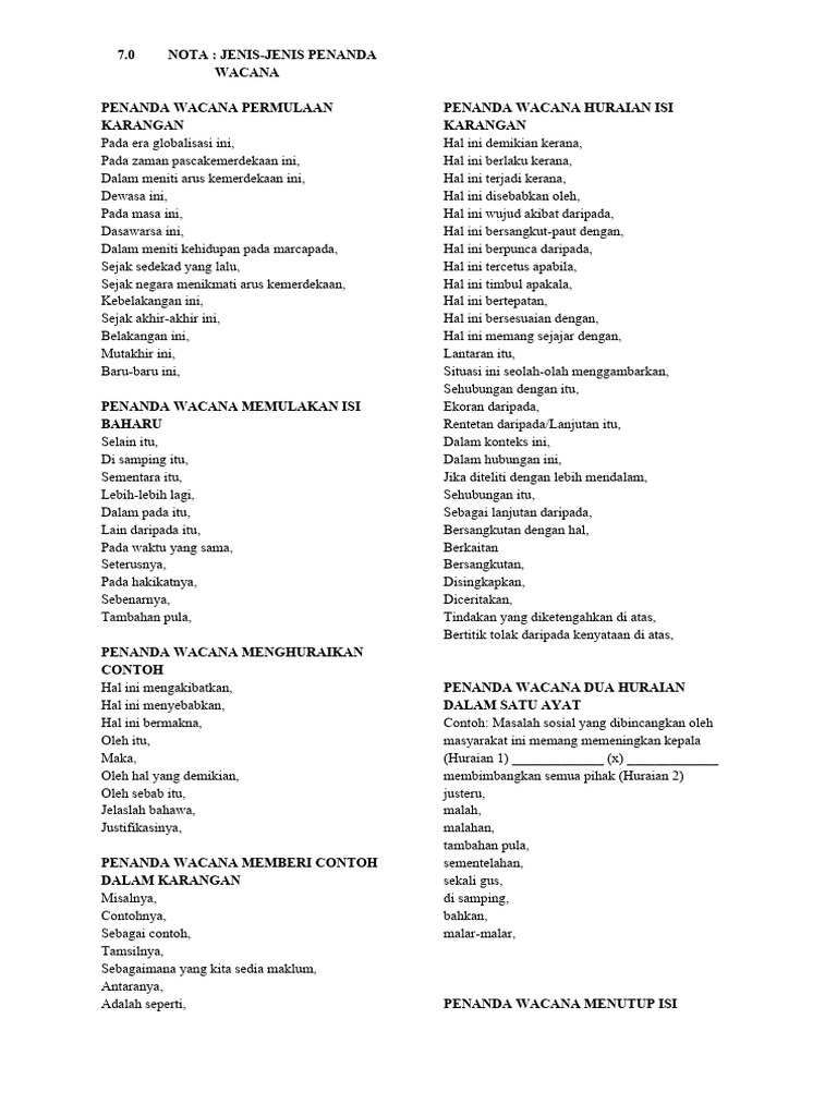 Jenis Jenis Penanda Wacana | PDF