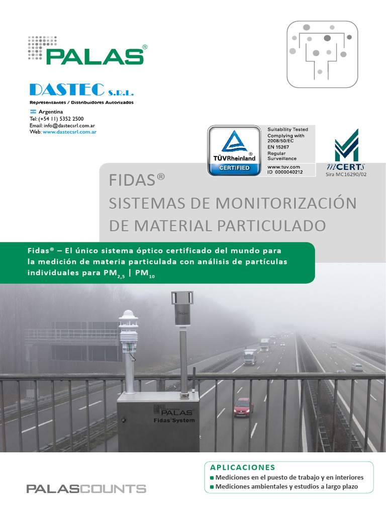 Fidas Sistemas Monitoreo Particulado Pm2.5 Pm10 Palas | PDF ...
