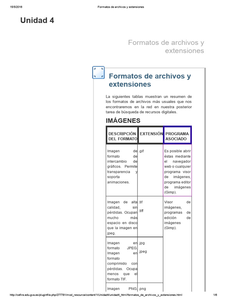 Guía de Formatos y Extensiones de Archivos | PDF | Adobe Flash ...