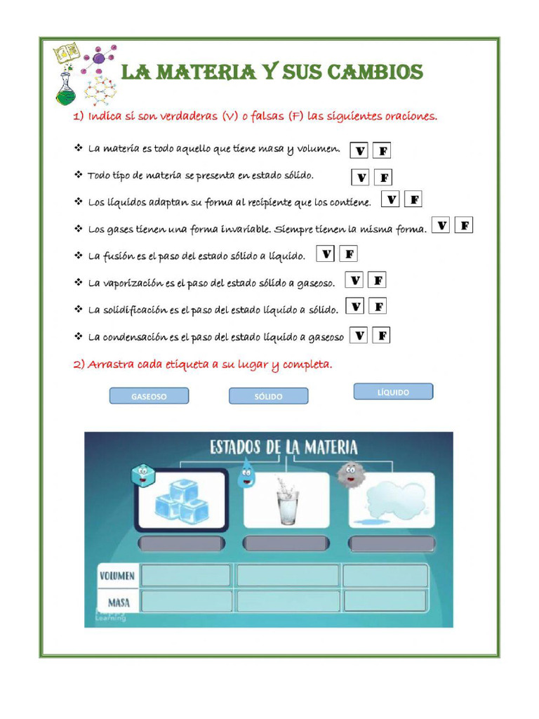 La Materia y Sus Cambios | PDF