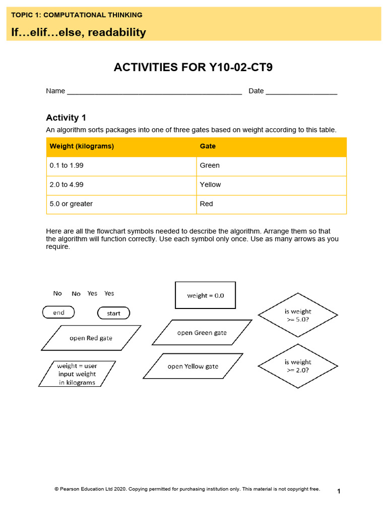 Y10 02 CT9 Activities | PDF | Pi | Algorithms