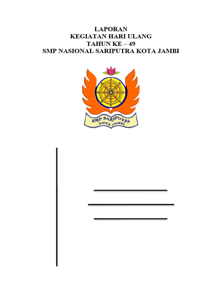 Laporan HUT Ke-49 SMP Sariputra Jambi | PDF