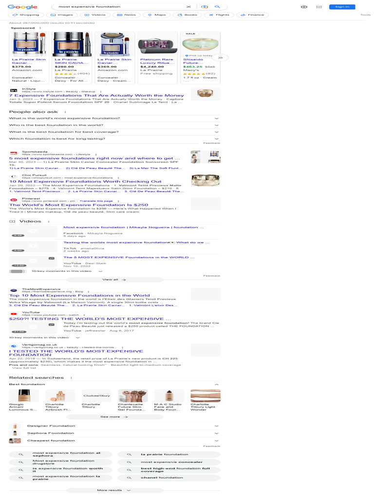 Most Expensive Foundations Guide | PDF | Beauty | Toiletry