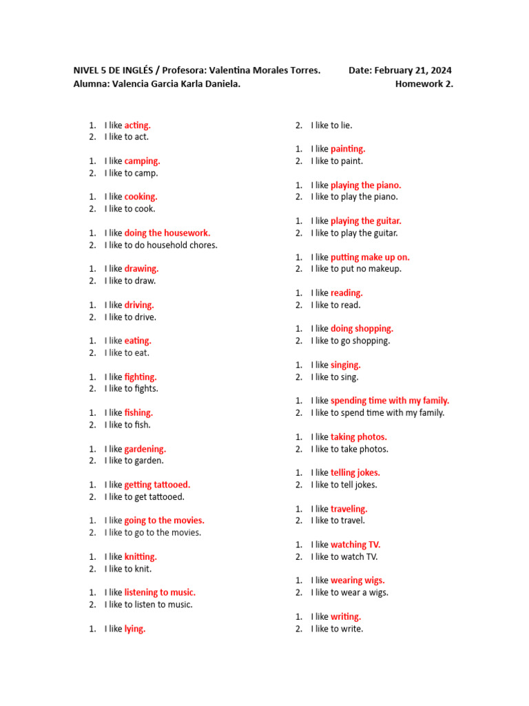 Ingles Tarea 2 | PDF