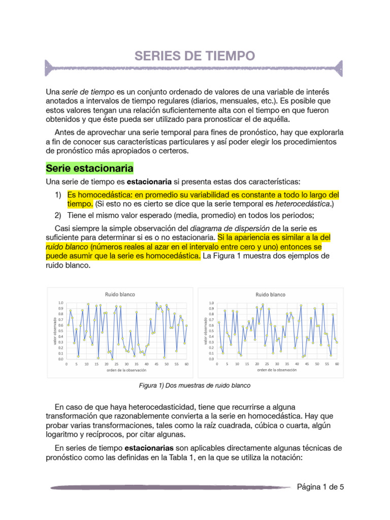 Series Temporales | PDF | Series de tiempo | Matemáticas