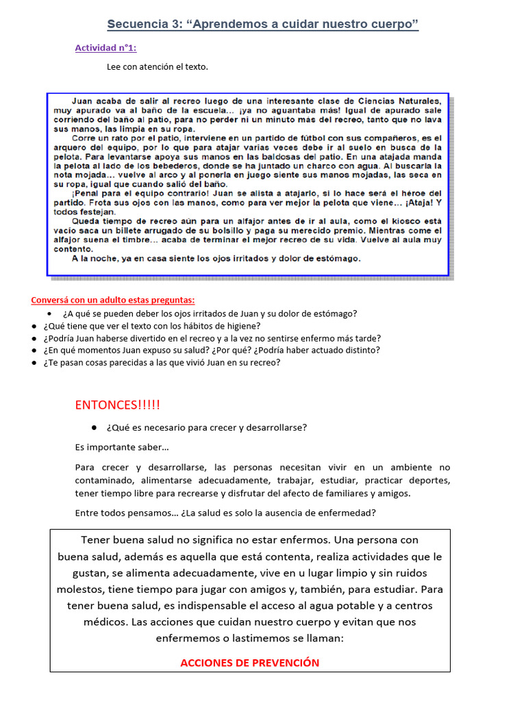 Comparto 'Secuencia 3 CUIDADOS DEL CUERPO - 230504 - 162016' Contigo | PDF | Higiene