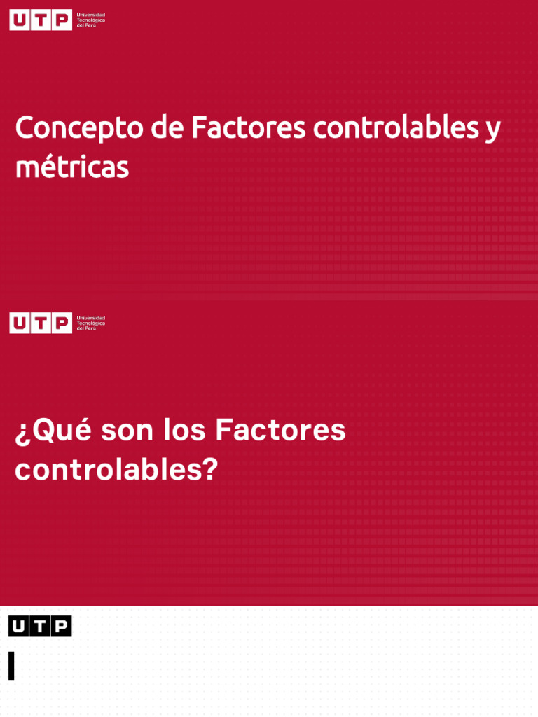 Semana 4 - PDF - Concepto de Factores controlables y métricas | PDF