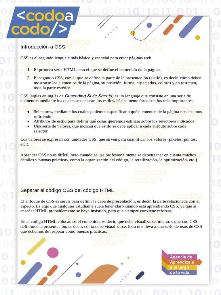 Css 1 2023 | PDF | HTML | Hipertexto