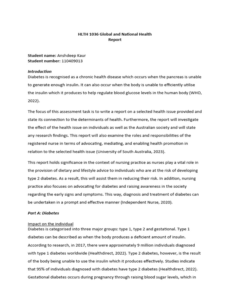 2023 GNH Assessment 1 Report Template ANSHDEEP KAUR | Download Free PDF ...