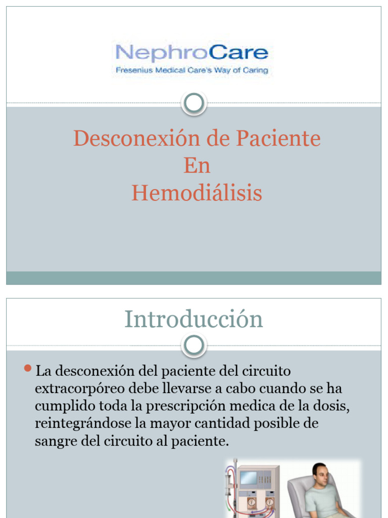 Desconexión de Paciente (Educacion) | PDF | Hemodiálisis ...