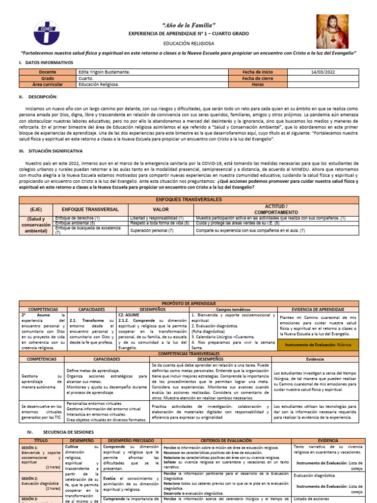 Expe Cuarto | PDF | Prestado | Evaluación