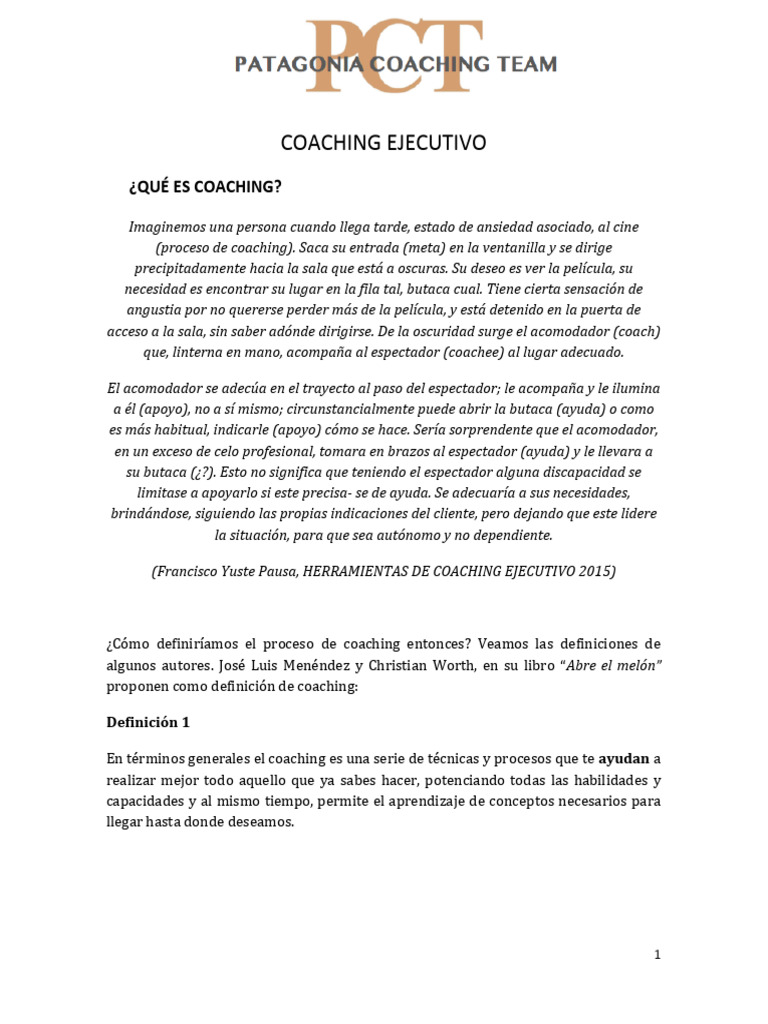 Coaching Ejecutivo | PDF | Cognición | Ciencias del comportamiento