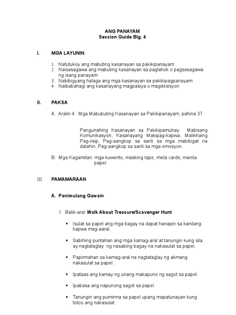 LS1-Aralin 4 Panayam | PDF