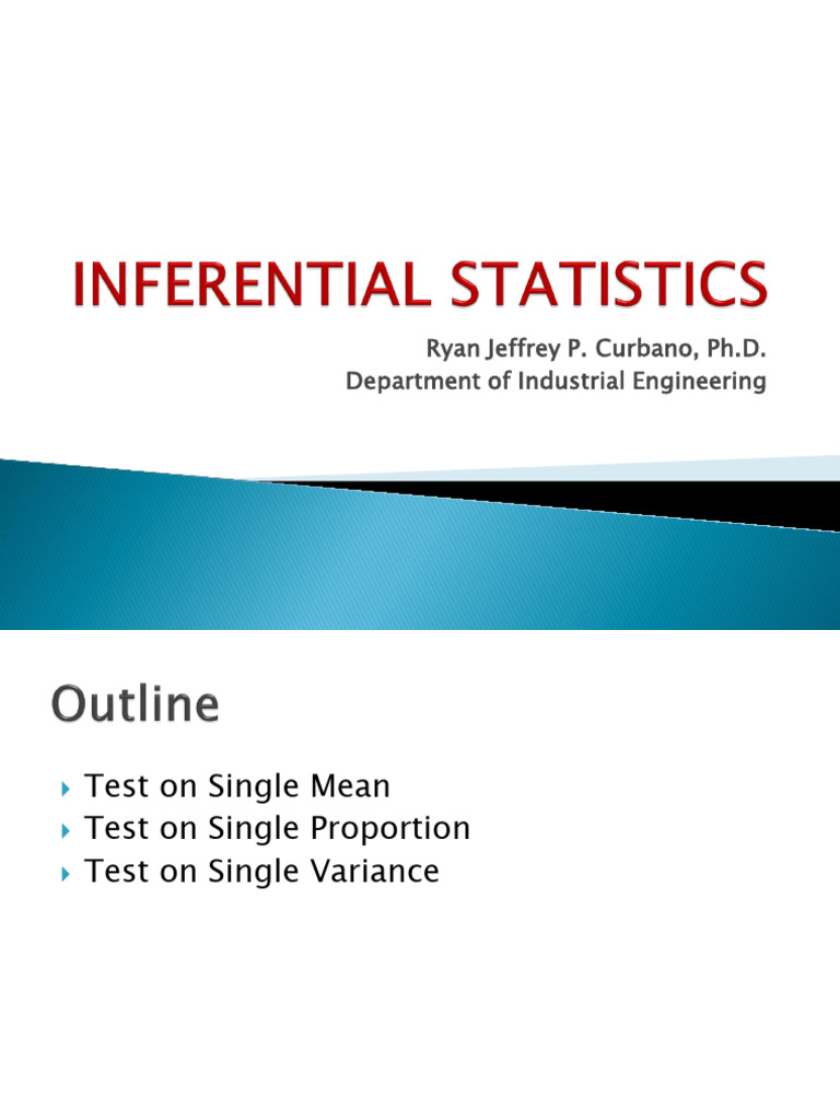 Inferential Stat One Sample Pdf Statistical Hypothesis Testing Statistics