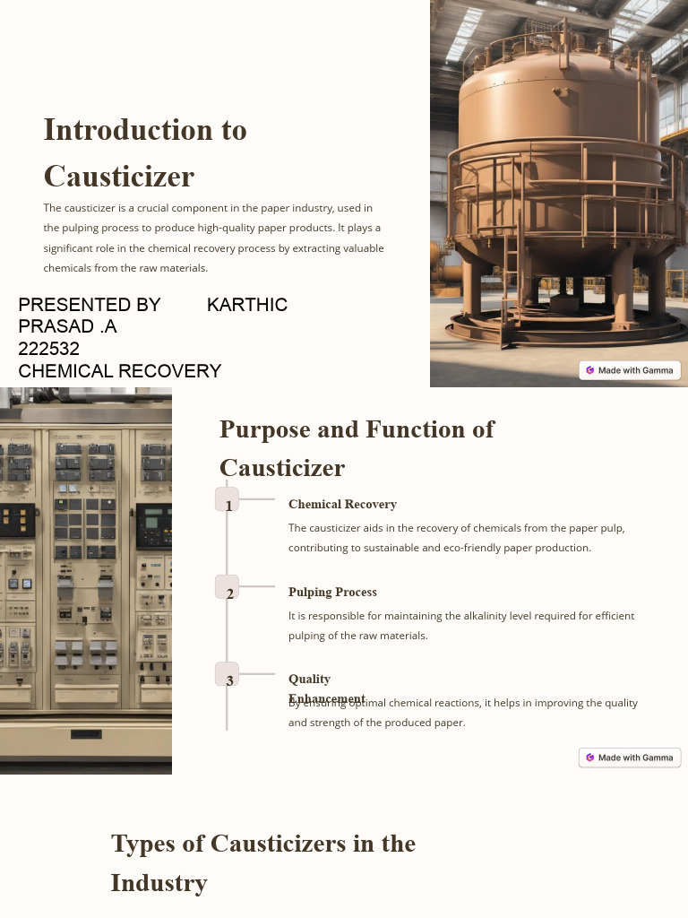 Introduction To Causticizer | PDF | Pulp (Paper) | Paper
